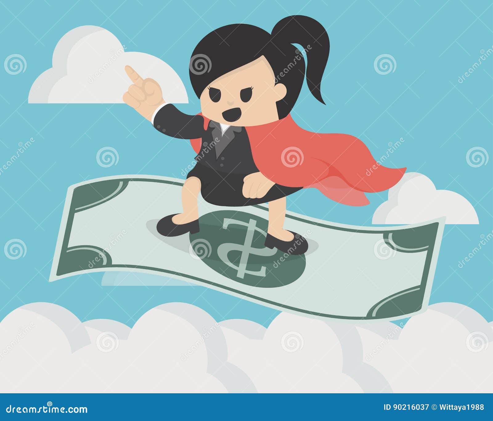 La Mujer De Negocios Va Al Objetivo Ilustración del Vector ...