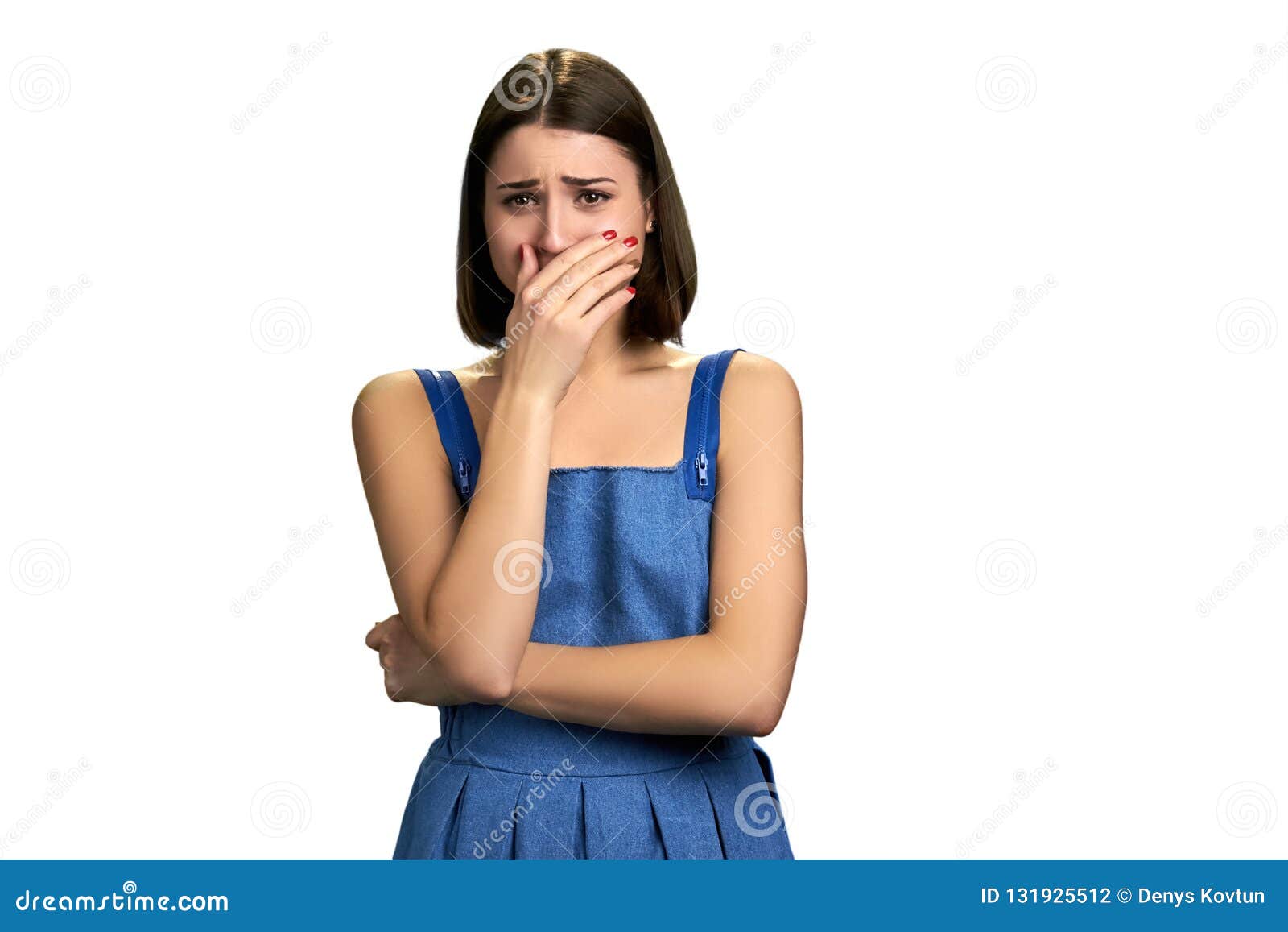 La Mujer Desesperada Joven Está Llorando Foto de archivo - Imagen de ...