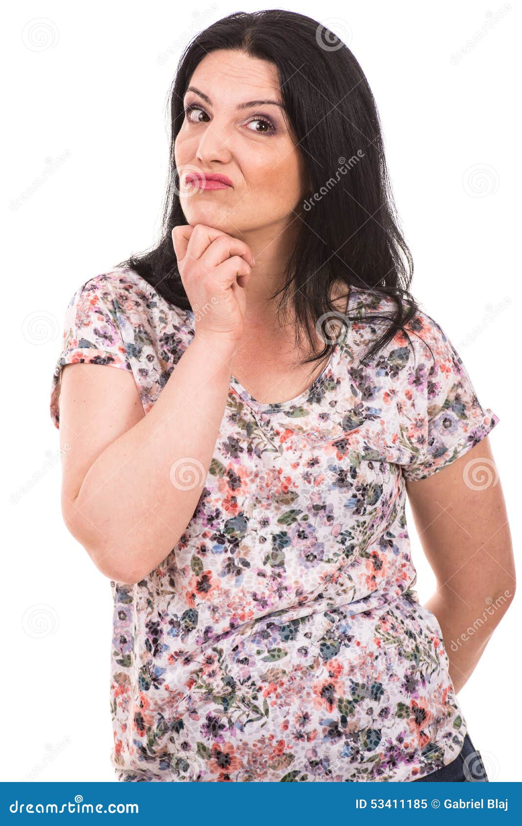 La Mujer Hace Una Cara Torcida Imagen de archivo - Imagen de gente ...