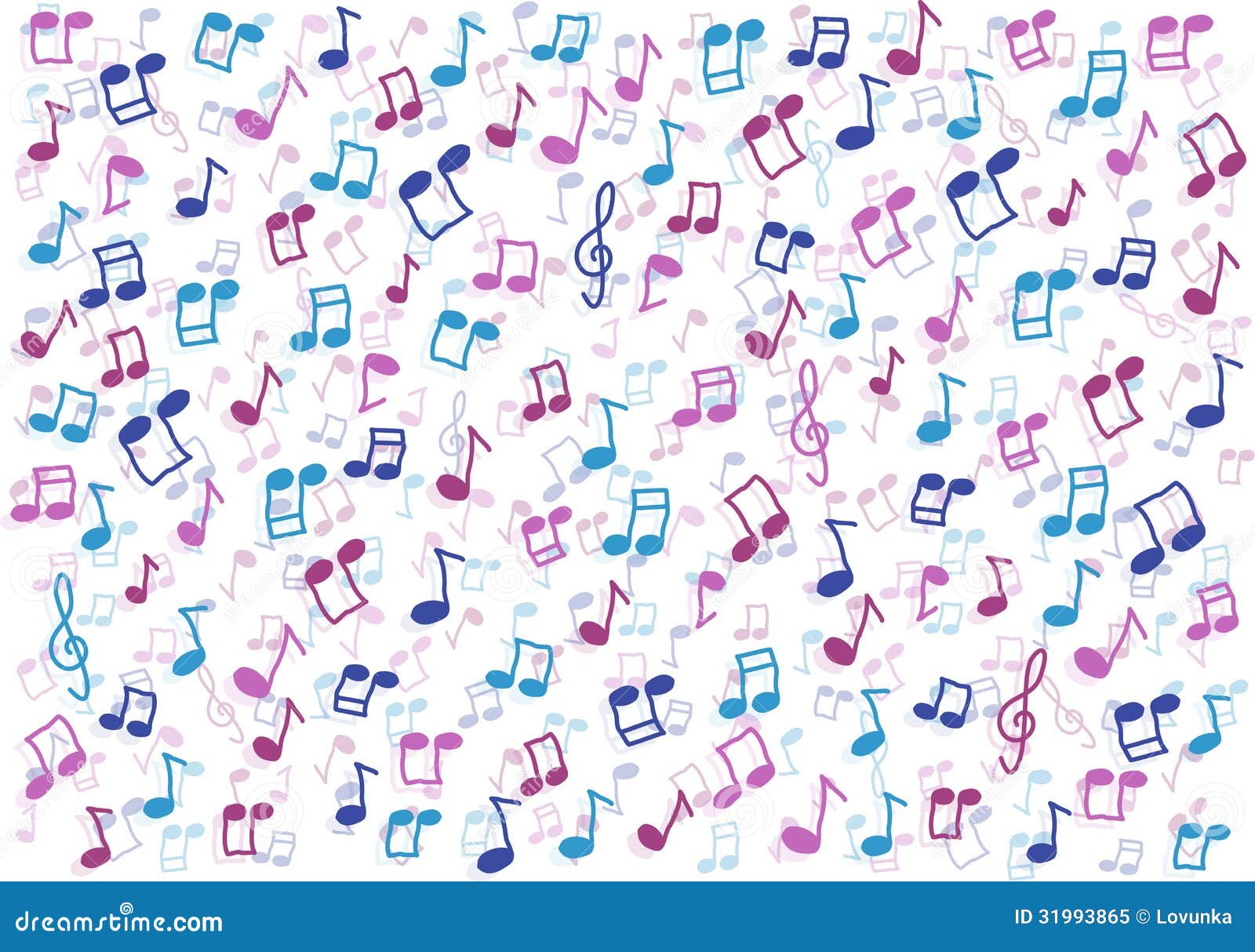 La Musique Colorée Note Le Fond Photo libre de droits - Image: 31993865