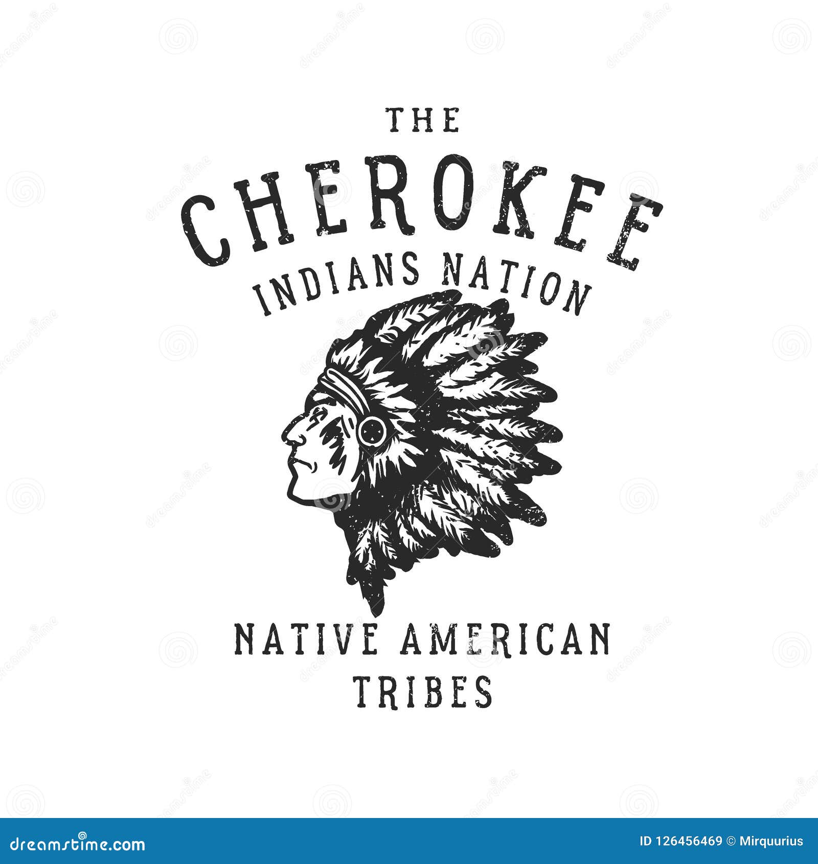 La Nación Cherokee De Los Indios Ilustración del Vector - Ilustración ...
