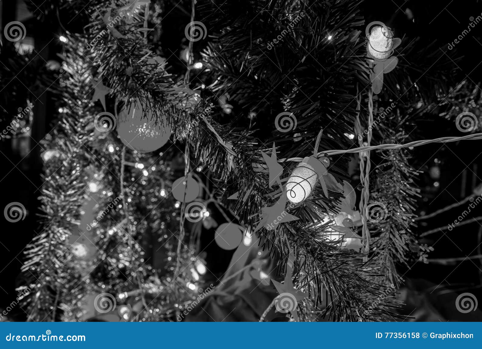 La Navidad blanco y negro foto de archivo. Imagen de santa - 77356158