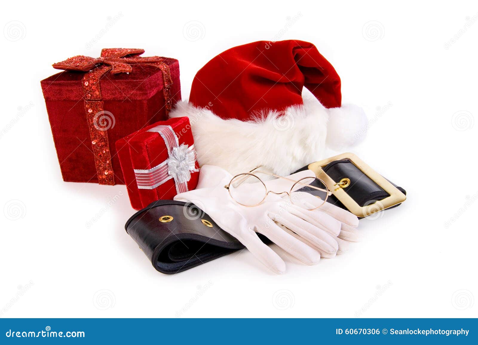 La Navidad: Santa Items Y Regalos De Navidad Foto de archivo - Imagen ...