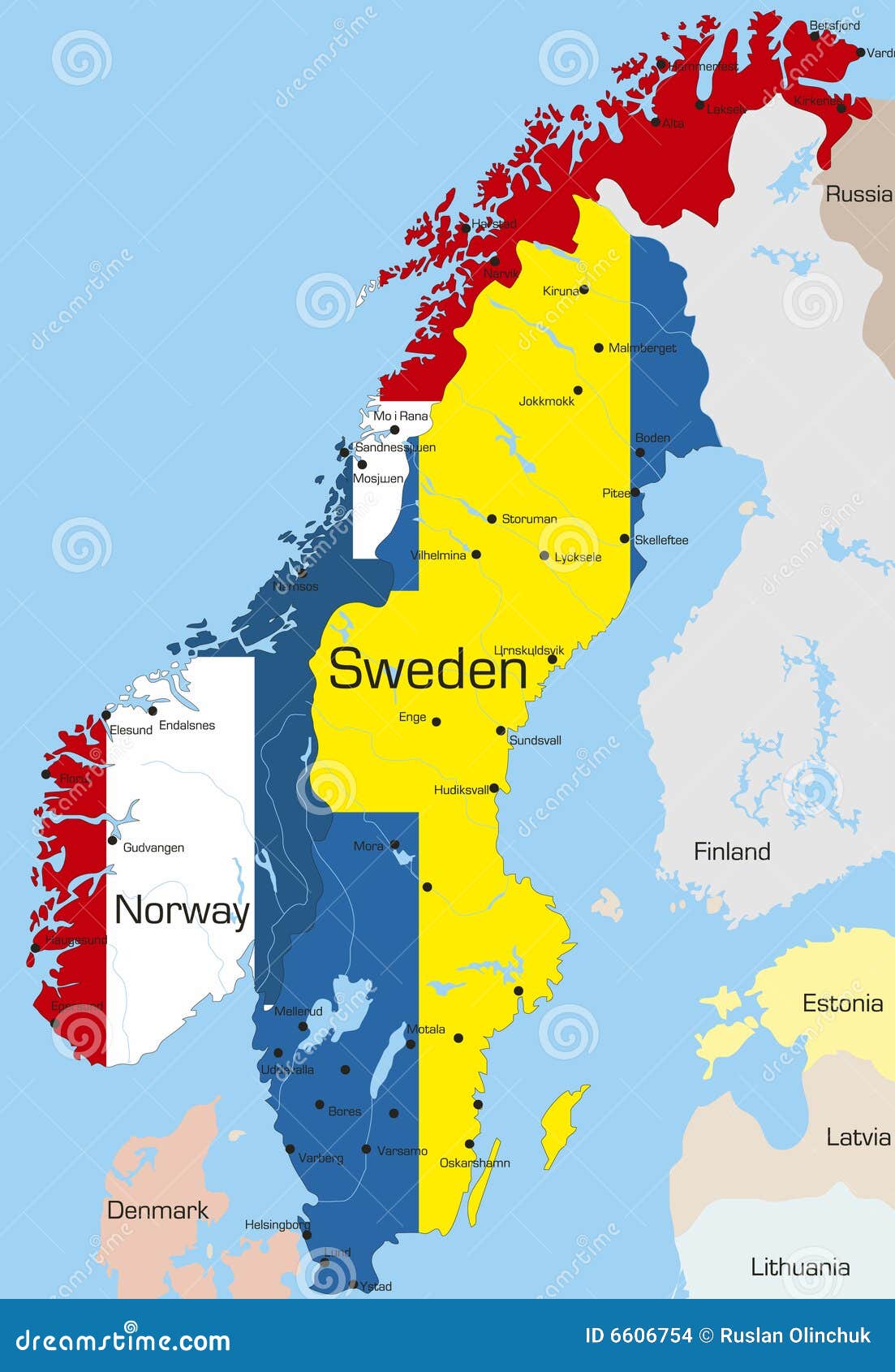 La Norvegia e la Svezia illustrazione vettoriale. Illustrazione di ... La Norvegia e la Svezia illustrazione vettoriale. Illustrazione di ...