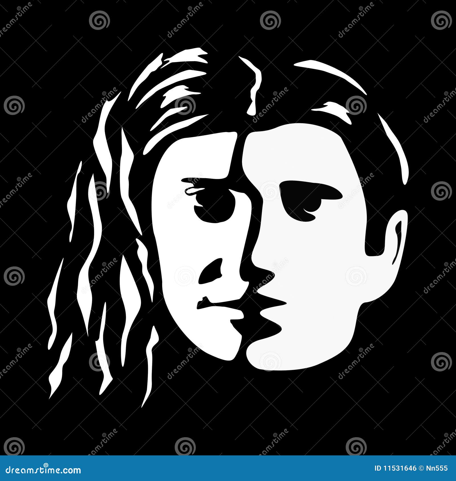 La otra mitad ilustración del vector. Ilustración de hermoso - 11531646