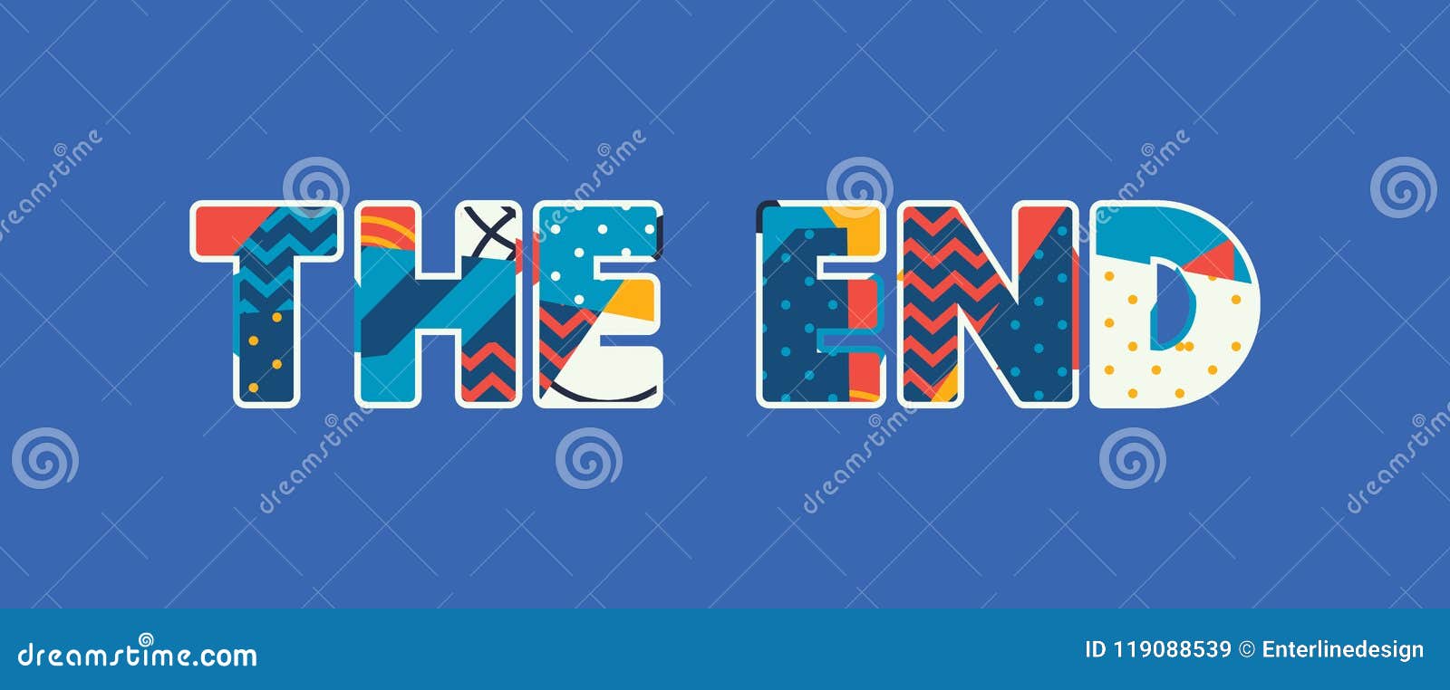 La Palabra Art Illustration Del Concepto Del Final Ilustración del ...