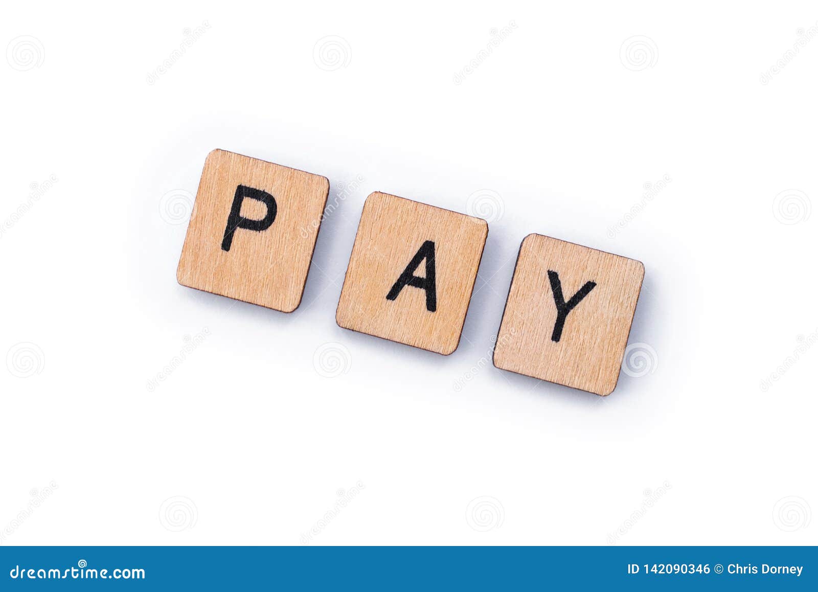 La palabra PAGA foto de archivo. Imagen de financiero - 142090346