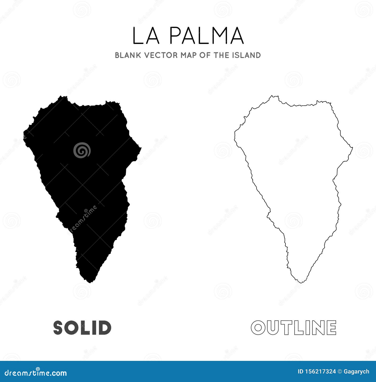 La Palma map. stock vector. Illustration of discover - 156217324