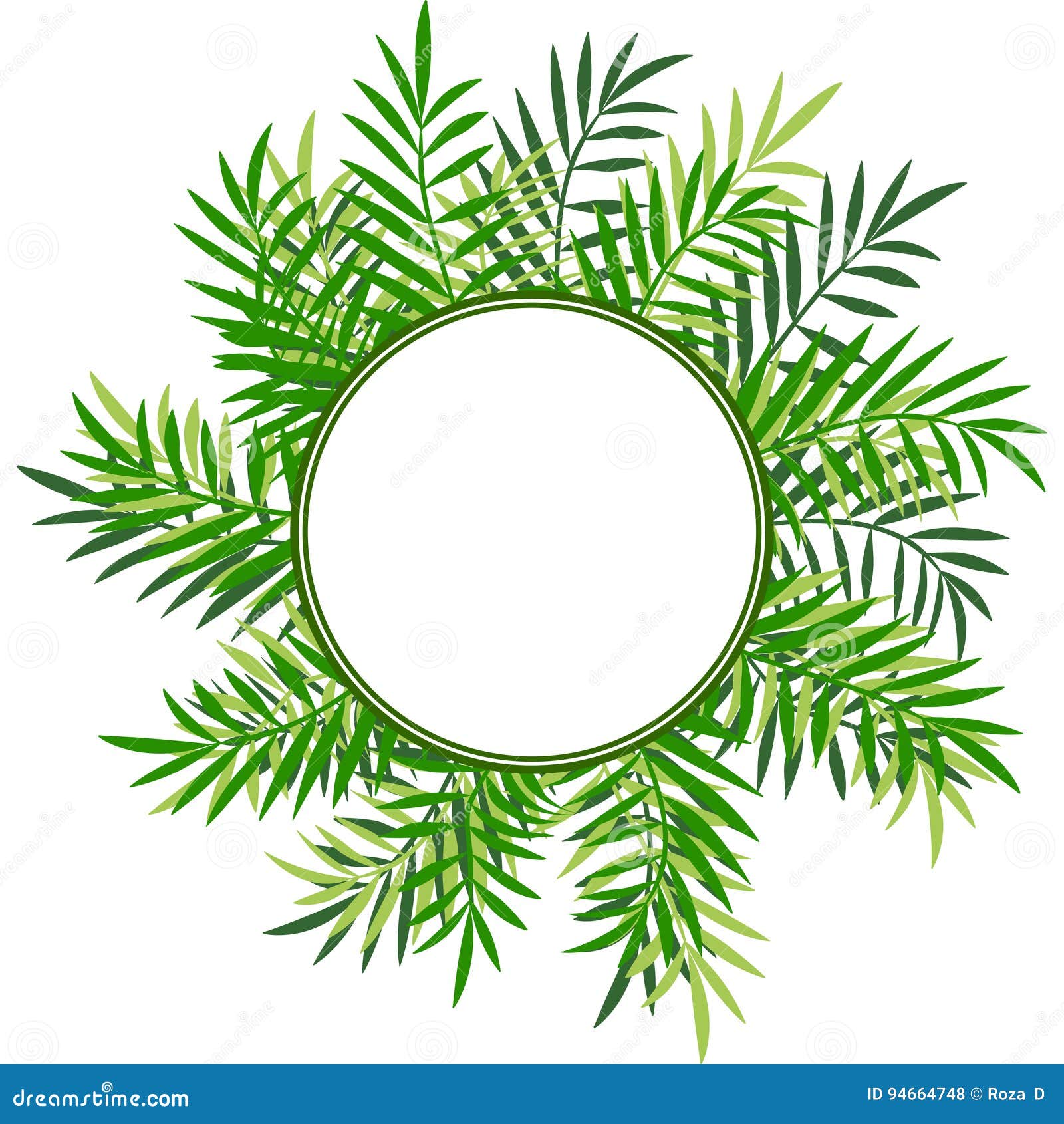 La Palmera Se Va Alrededor De Marco Ilustración del Vector ...