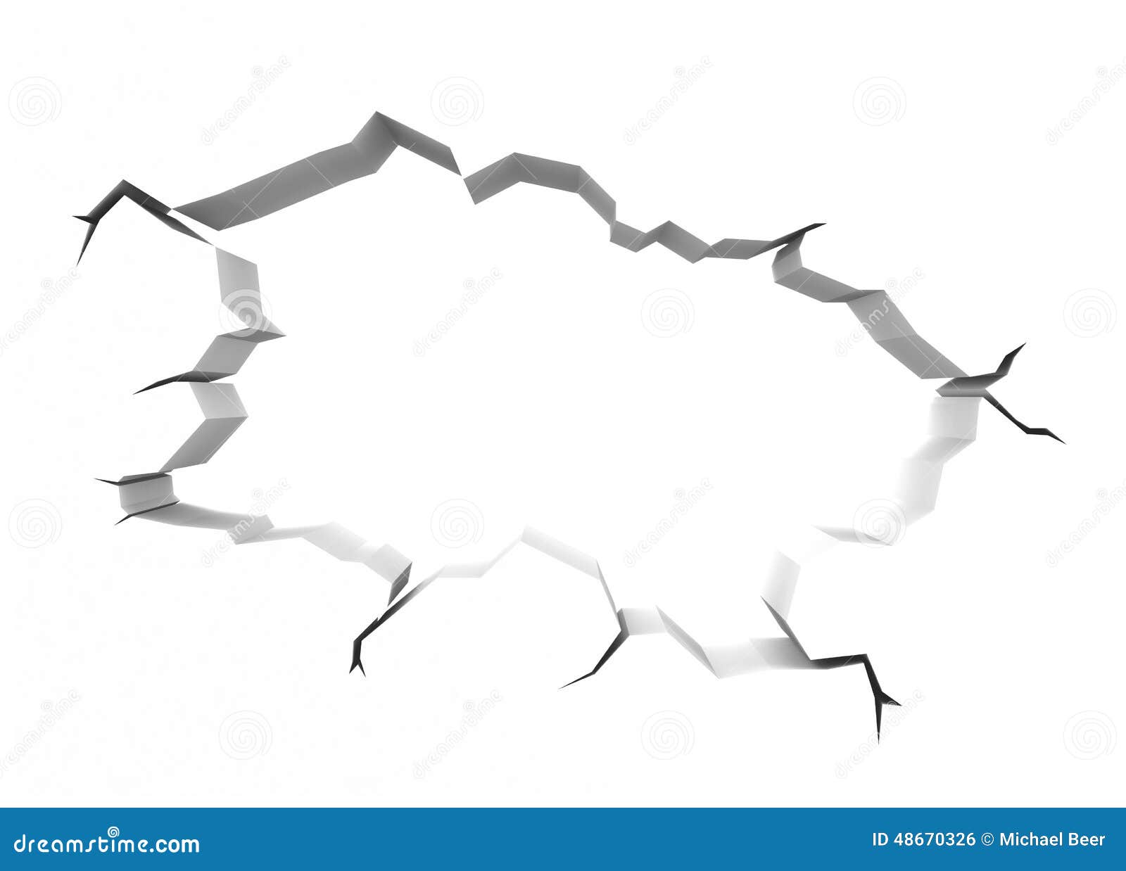 La pared quebrada stock de ilustración. Ilustración de machacado - 48670326