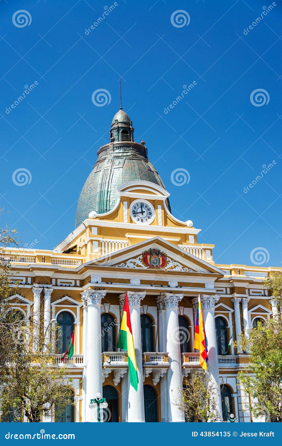 La Paz, Bolivia Legislature Building Stock Image - Image of town ...