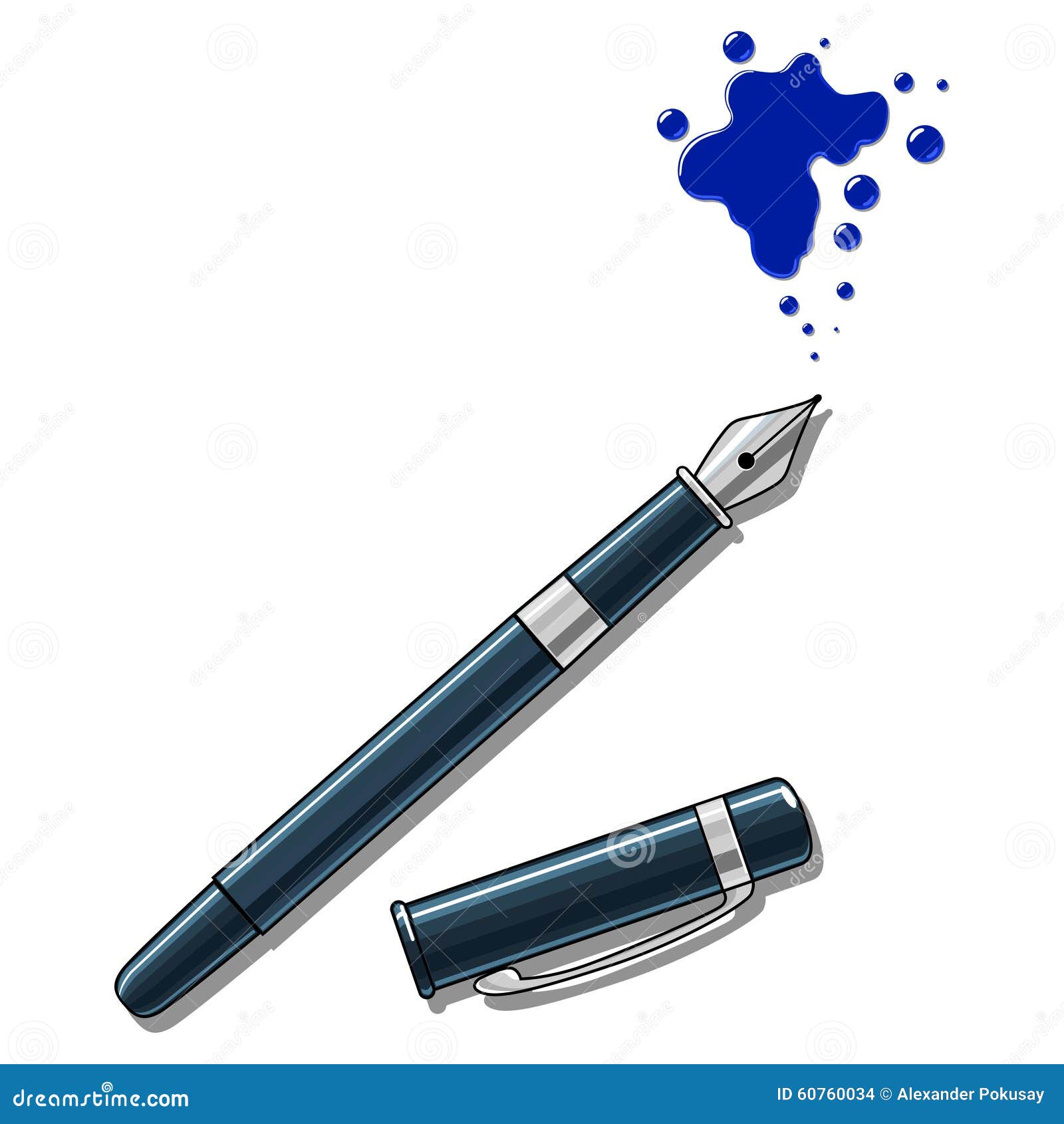 La Penna E La Macchia Vector L'illustrazione Illustrazione Vettoriale ...