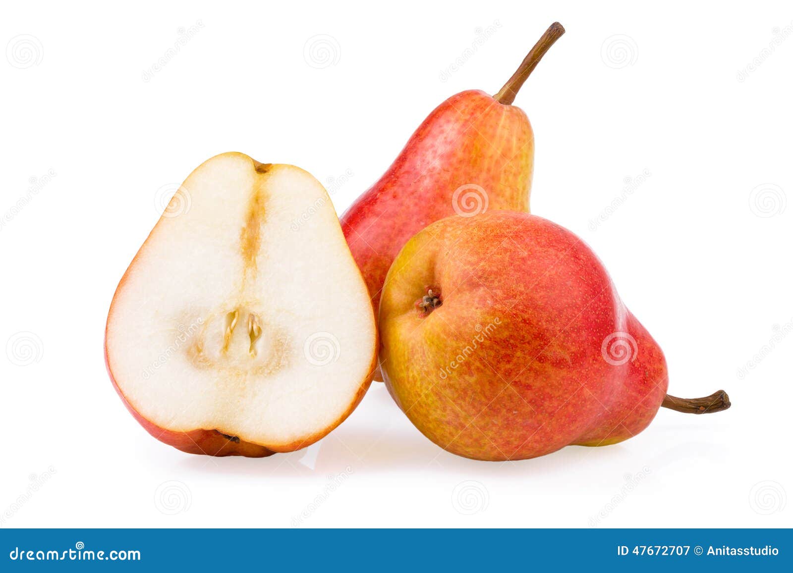 La Pera Da Fruto Entero Y a Medias Imagen de archivo - Imagen de ajuste ...