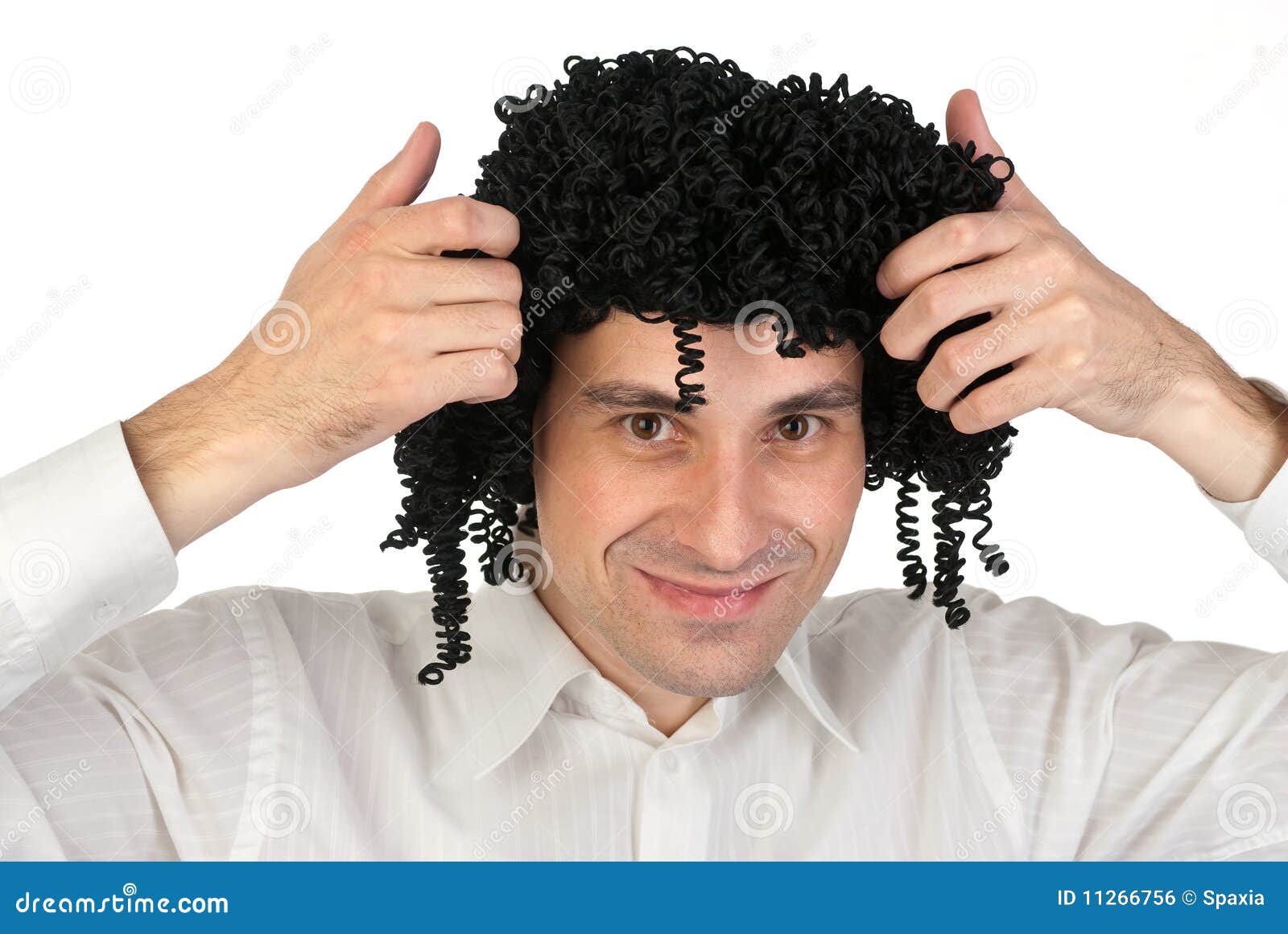 La personne ridicule photo stock. Image du cheveu, travail - 11266756