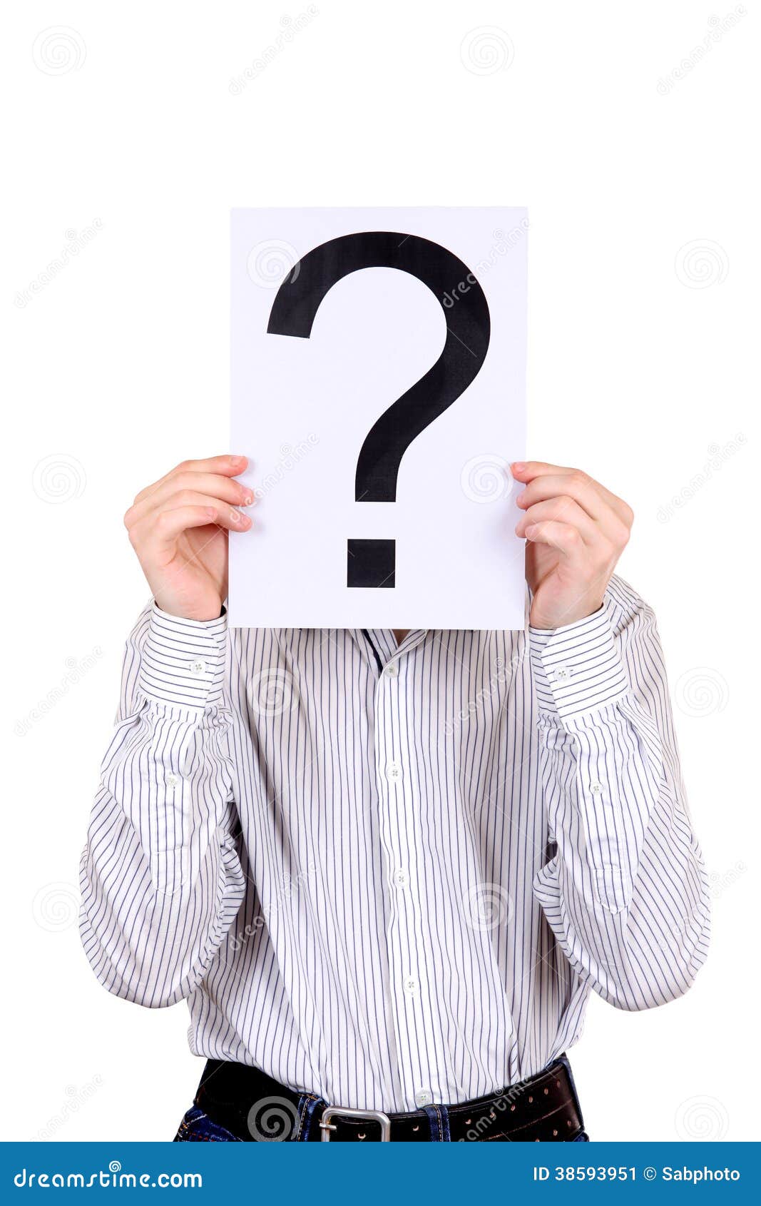 La Personne Tient Le Point D'interrogation Image stock - Image du ...