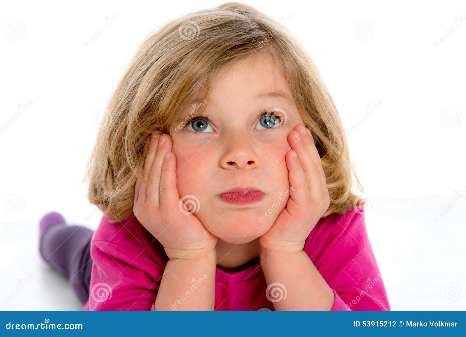 La petite fille s'ennuie photo stock. Image du ennui - 53915212