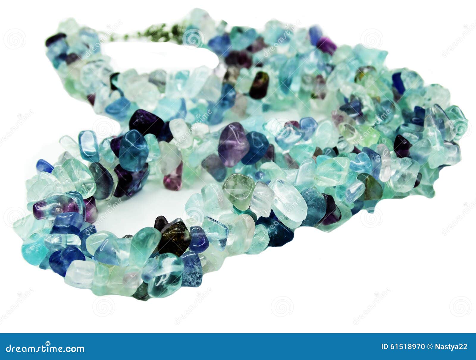 La Pierre Gemme De Fluorine Perle Des Bijoux De Collier Photo stock ...