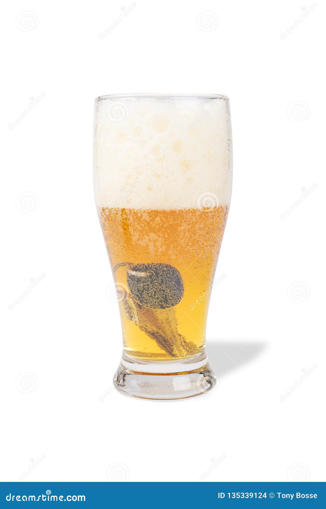 La Pinta Della Birra Con L'automobile La Digita Fotografia Stock ...