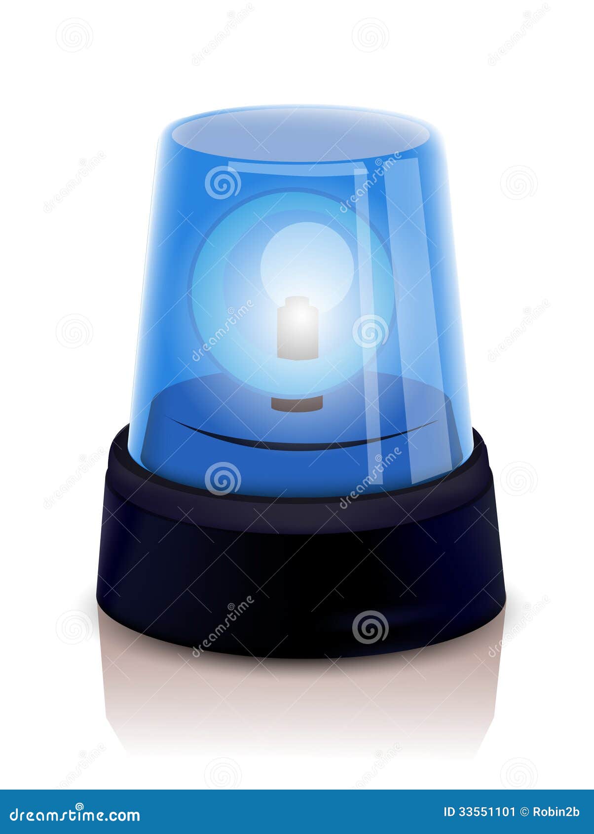 La policía azul baliza ilustración del vector. Ilustración de urgencia ...