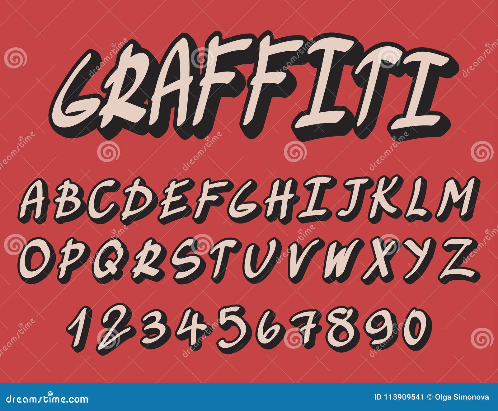 La Police Moderne De Graffiti Illustration Stock - Illustration of ...