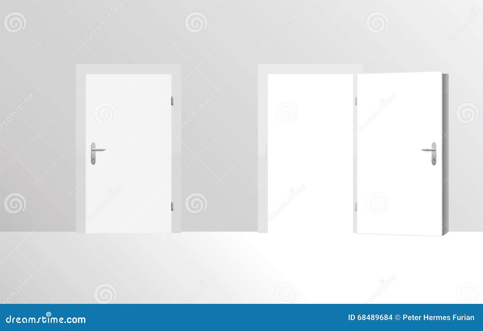 La Porta a Porta Chiusa Si Apre Illustrazione Vettoriale ...