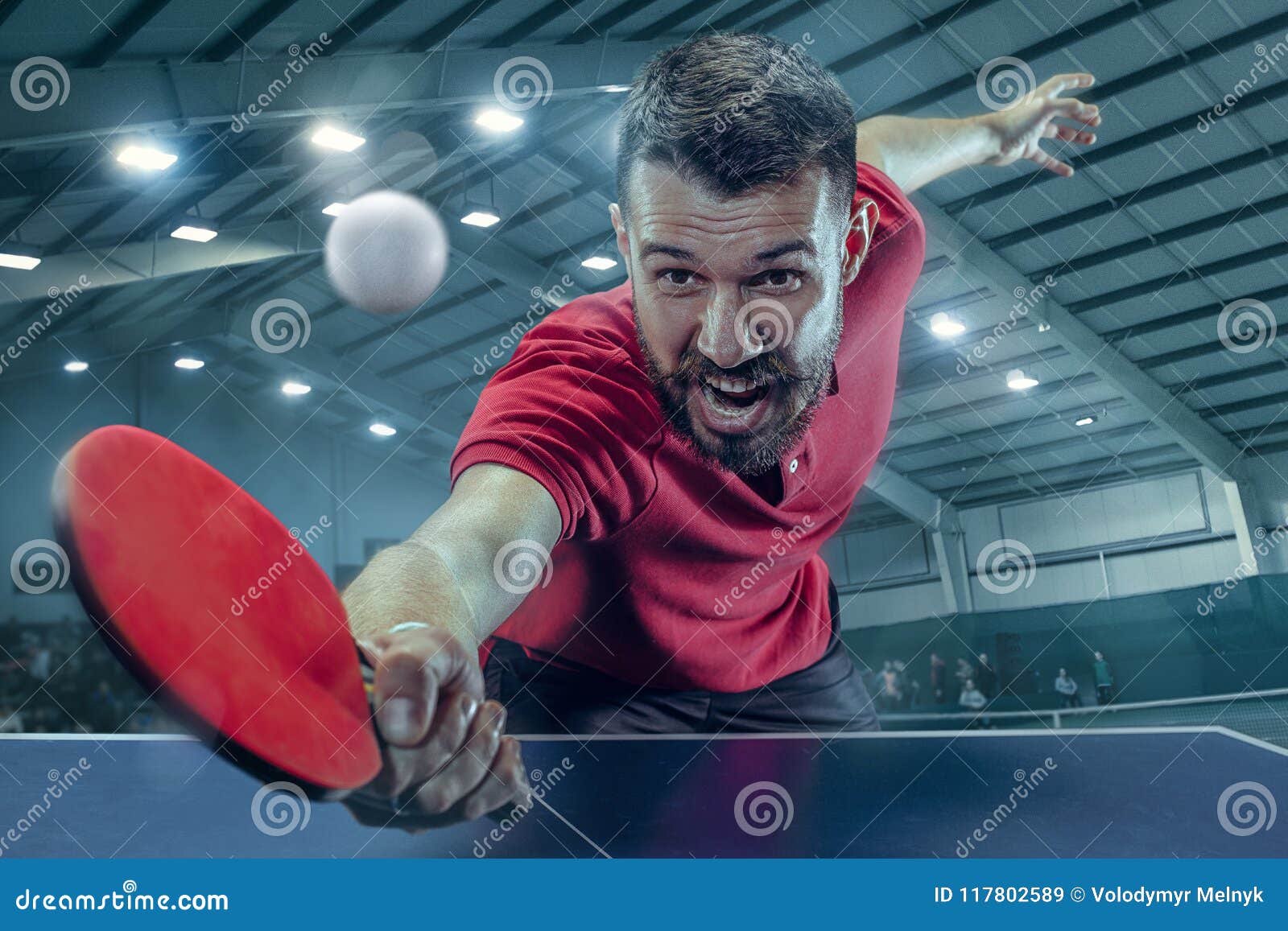 La Portion De Joueur De Ping-pong Image stock - Image of énergie ...