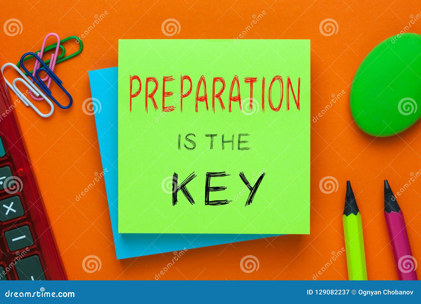 La préparation est la clé image stock. Image du effet - 129082237