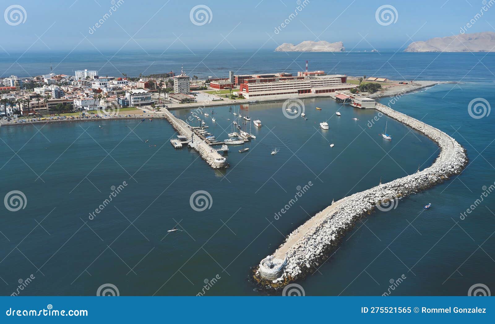 La Punta Callao Peru. Aerial View. Panoramic View. Stock Image - Image ...