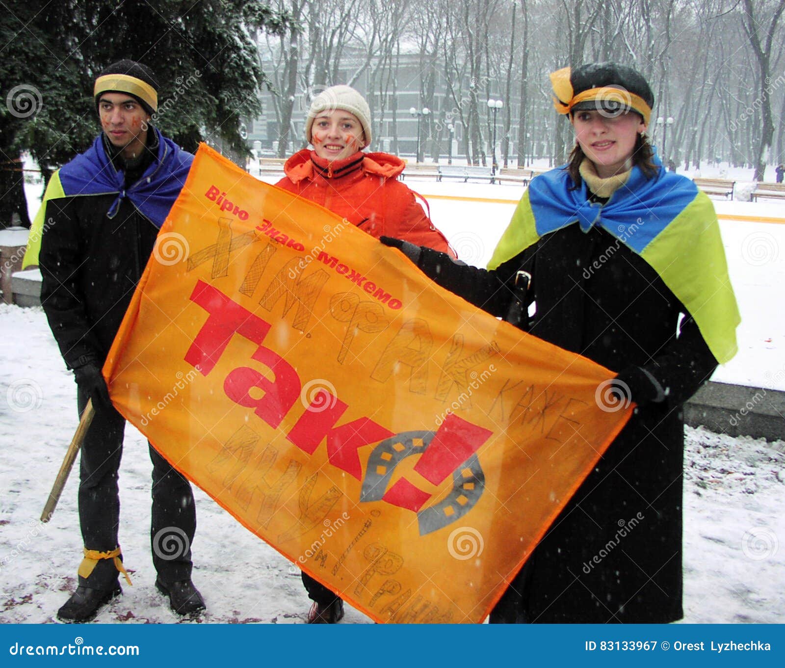 La Révolution Orange Dans Le _54 De Kyiv En 2004 Photographie éditorial ...