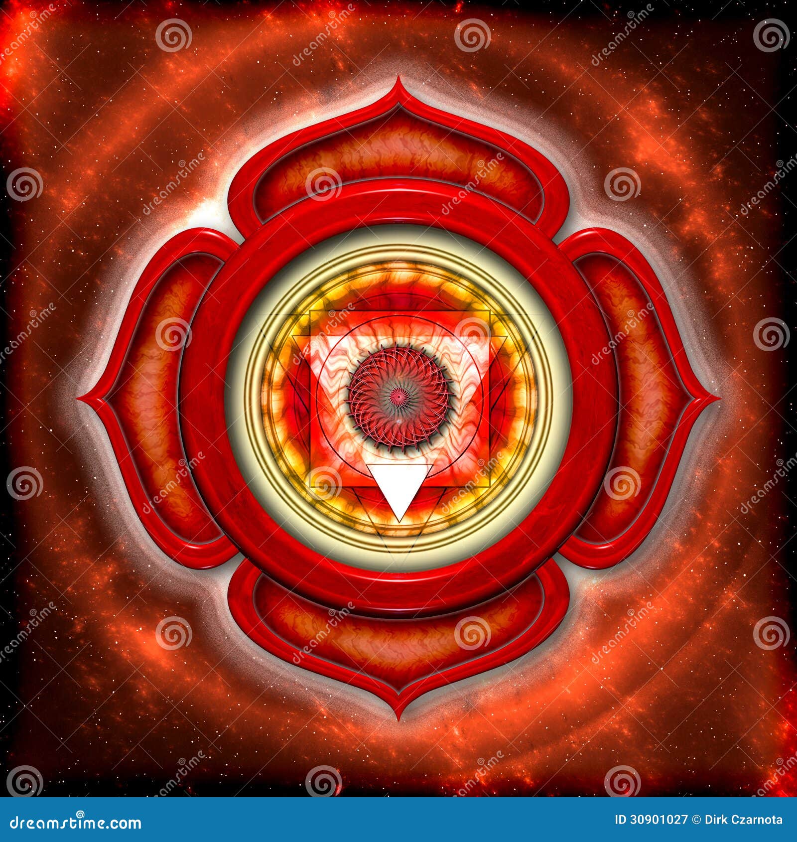 La raíz Chakra stock de ilustración. Ilustración de yoga - 30901027