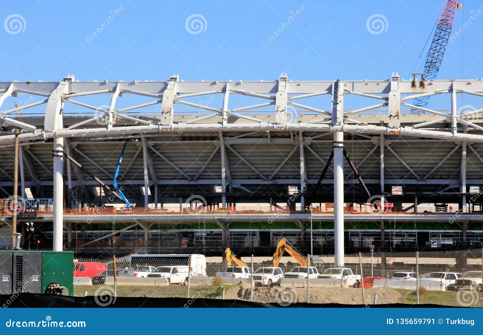 LA Rams Stadium Construction Site Editorial Photo - Image of team ...