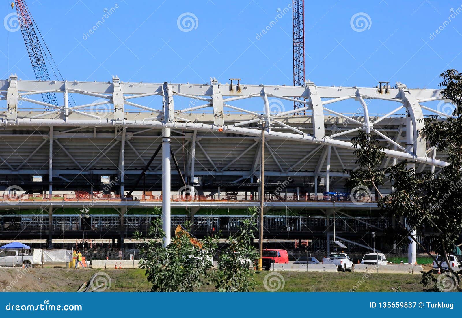 LA Rams Stadium Construction Site Editorial Photography - Image of ...