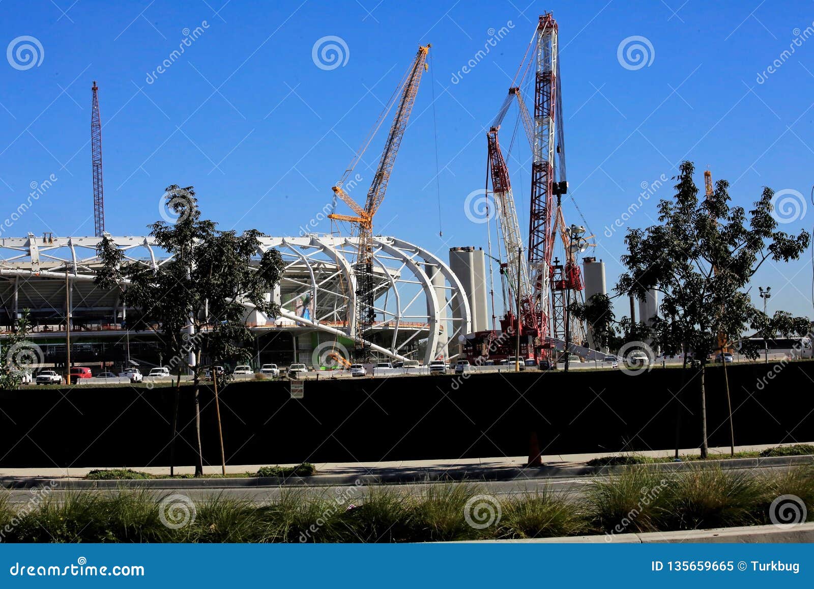 LA Rams Stadium Construction Site Editorial Photo | CartoonDealer.com ...