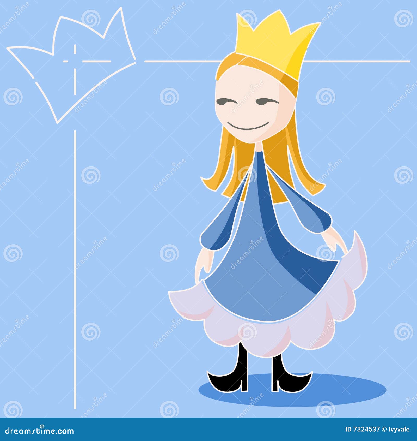 La reina azul stock de ilustración. Ilustración de real - 7324537