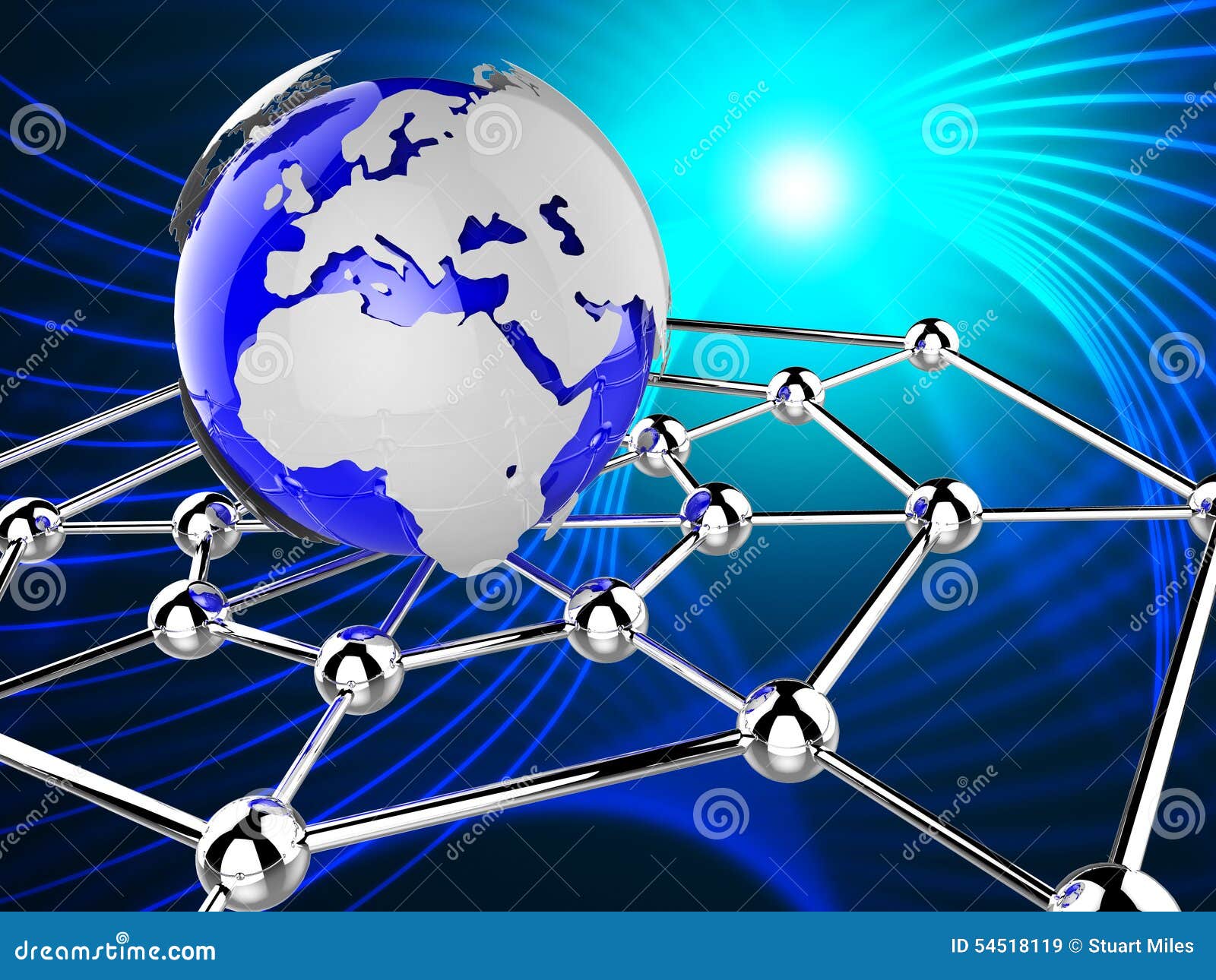 La Rete Mondiale Rappresenta Le Comunicazioni Globali Ed Il Computer ...