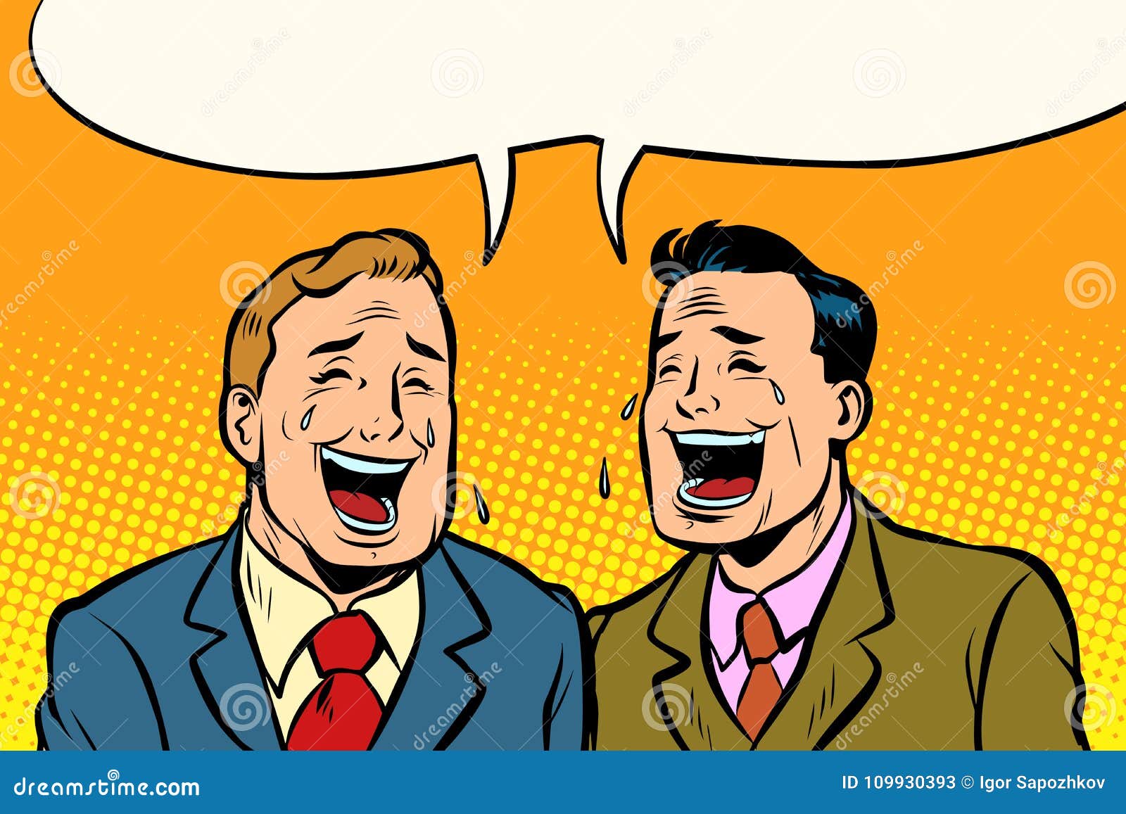 La risa de dos amigos ilustración del vector. Ilustración de negocios ...