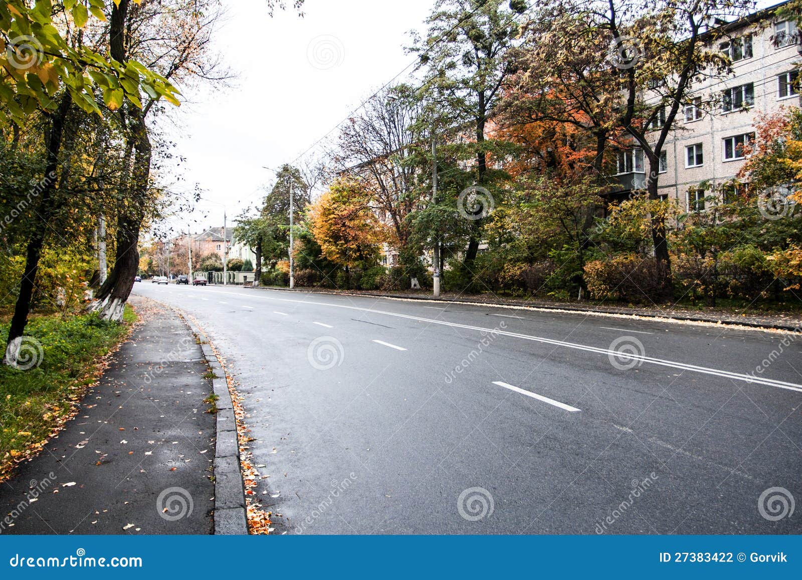 La Route De La Rue De Ville Photo stock - Image du saisons, transports ...