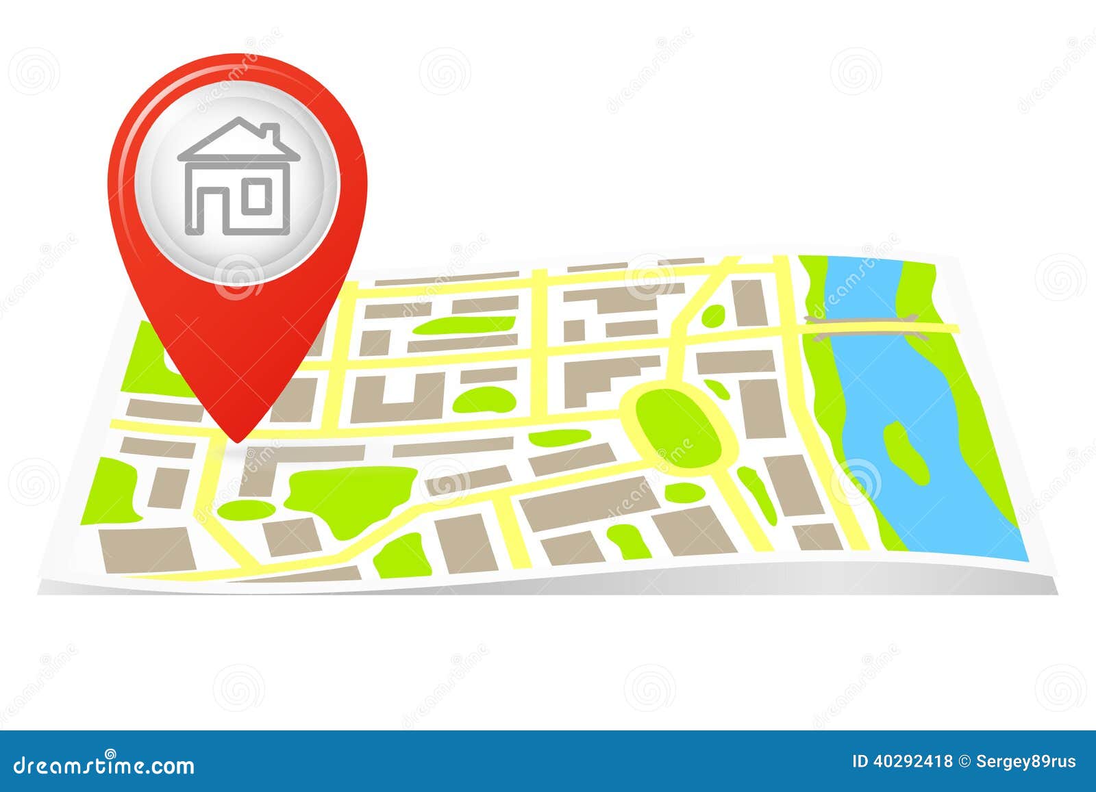 La Ruta En El Mapa De La Ciudad. Ilustración del Vector - Ilustración ...