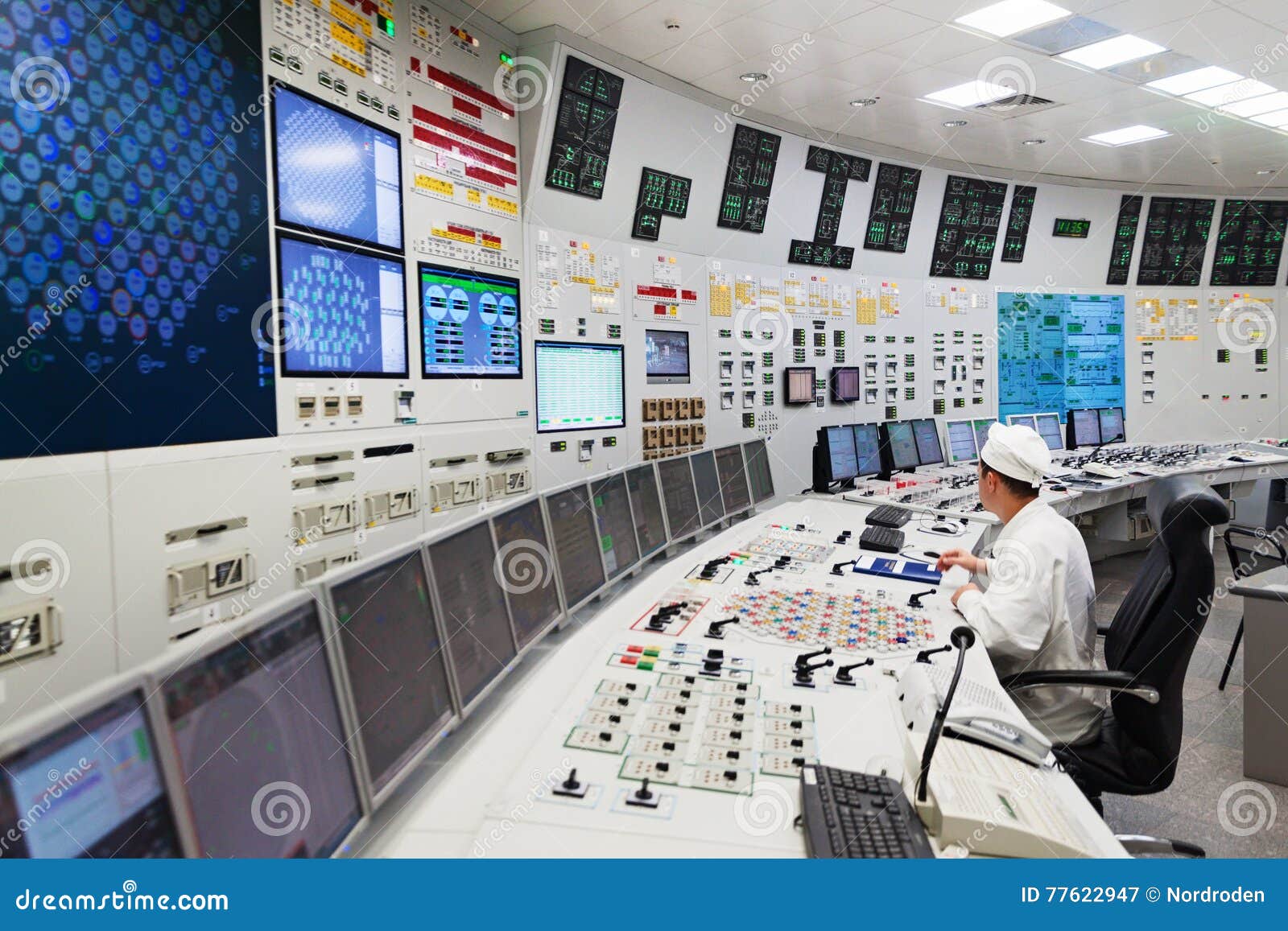 La Sala Di Controllo Centrale Della Centrale Atomica Fotografia ...
