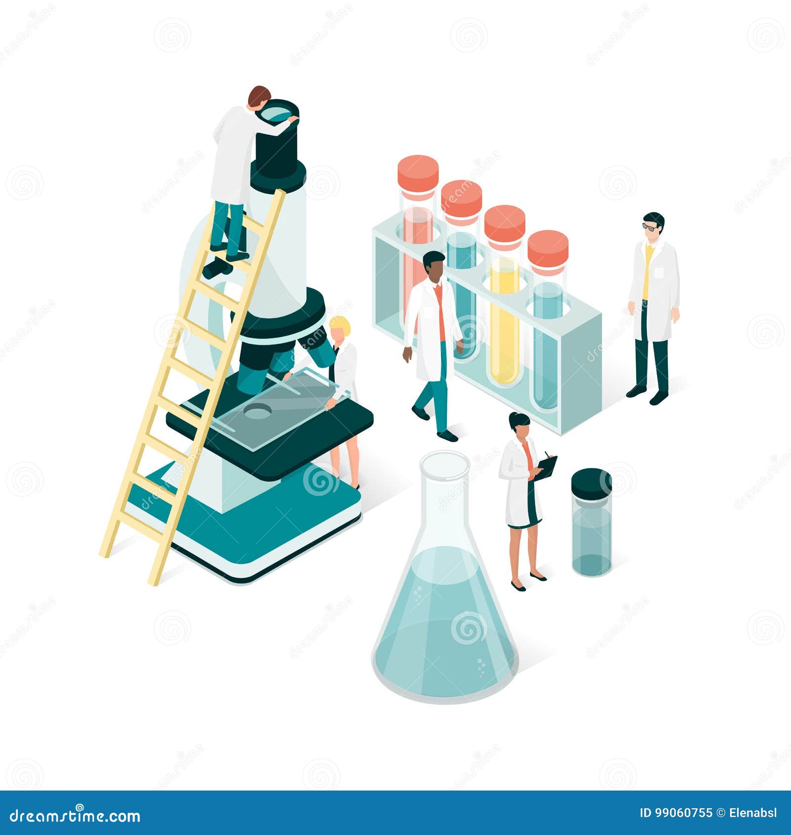 La Science et recherche illustration de vecteur. Illustration of ...