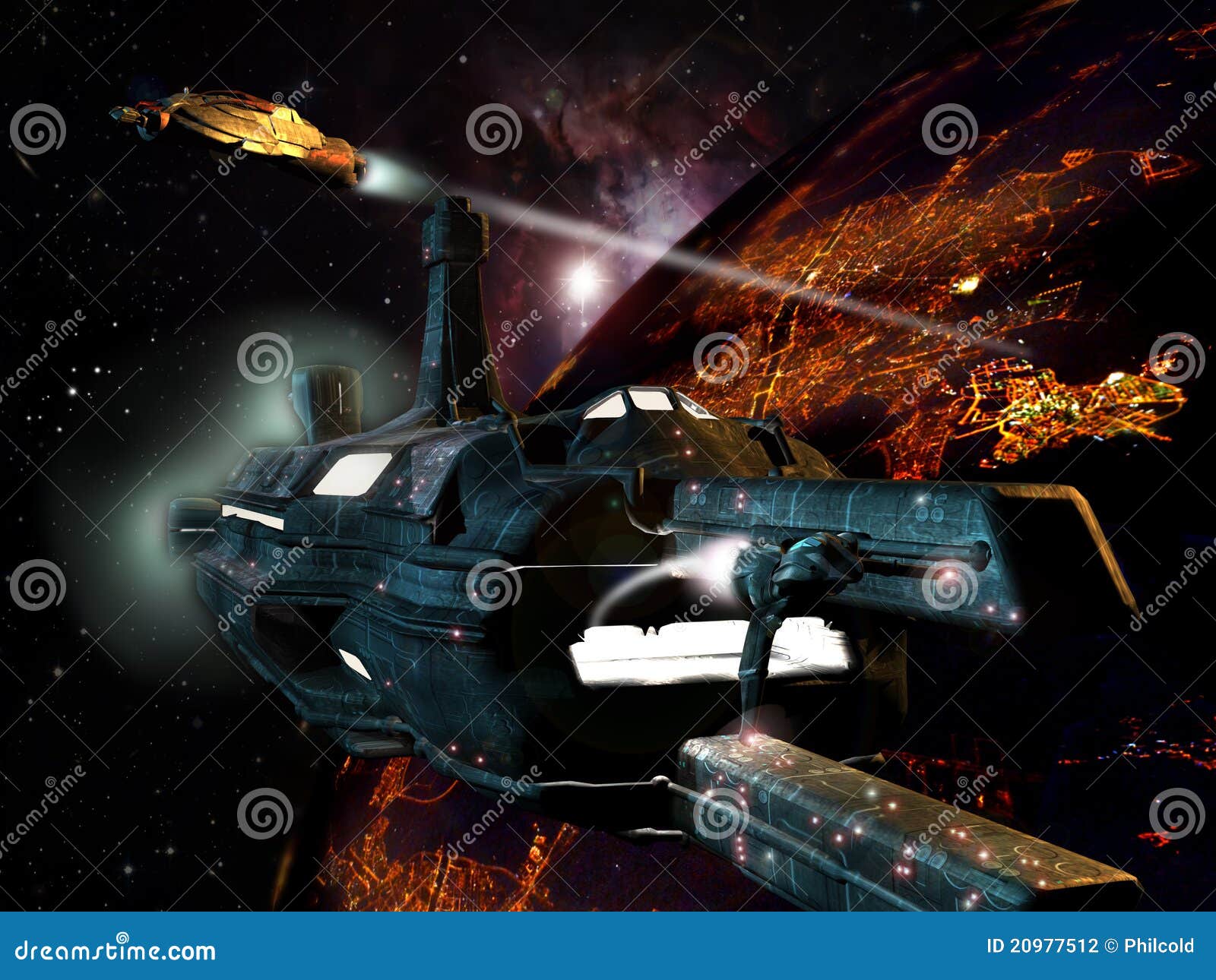 La science-fiction illustration stock. Illustration du anticipation ...