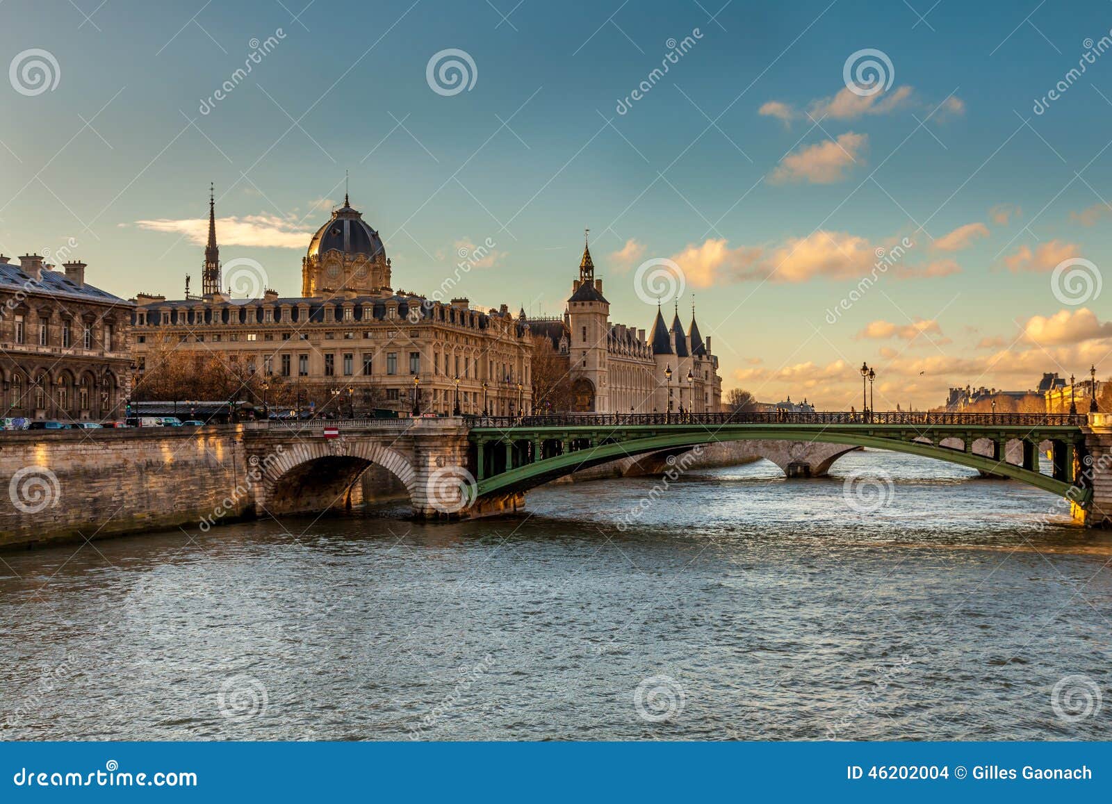 La Seine in Paris stock photo. Image of capital, buildings - 46202004