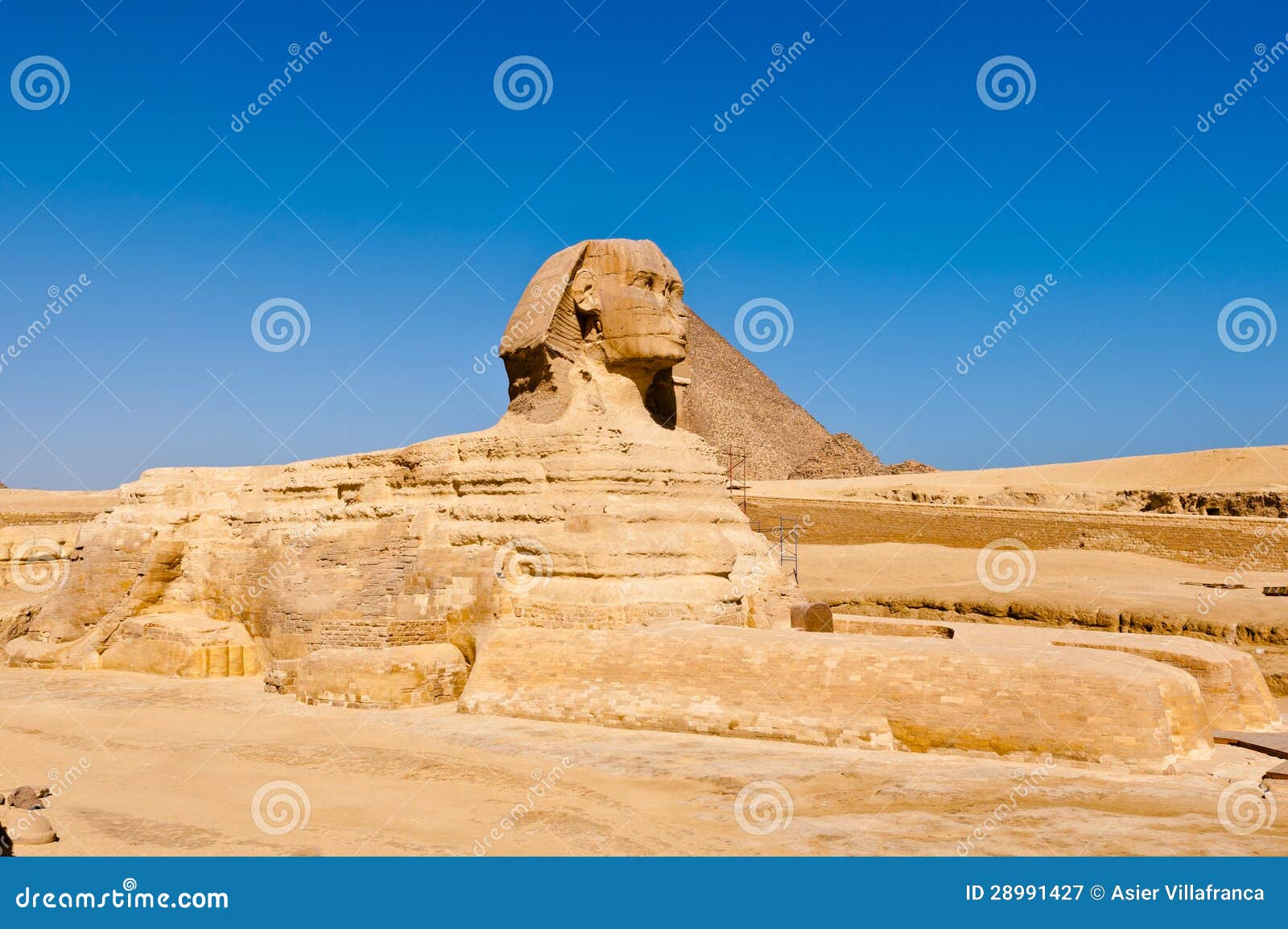 La Sfinge nell'Egitto immagine stock. Immagine di archaeology - 28991427