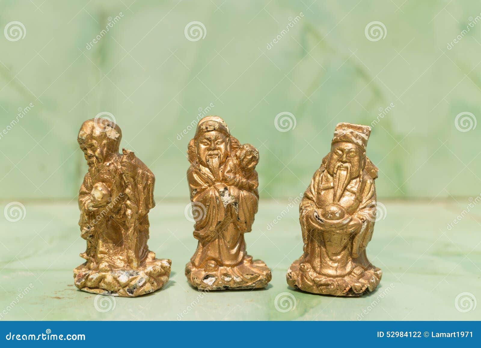 La Statue Antique De Fu Lu Shou Photo stock - Image du chinois ...