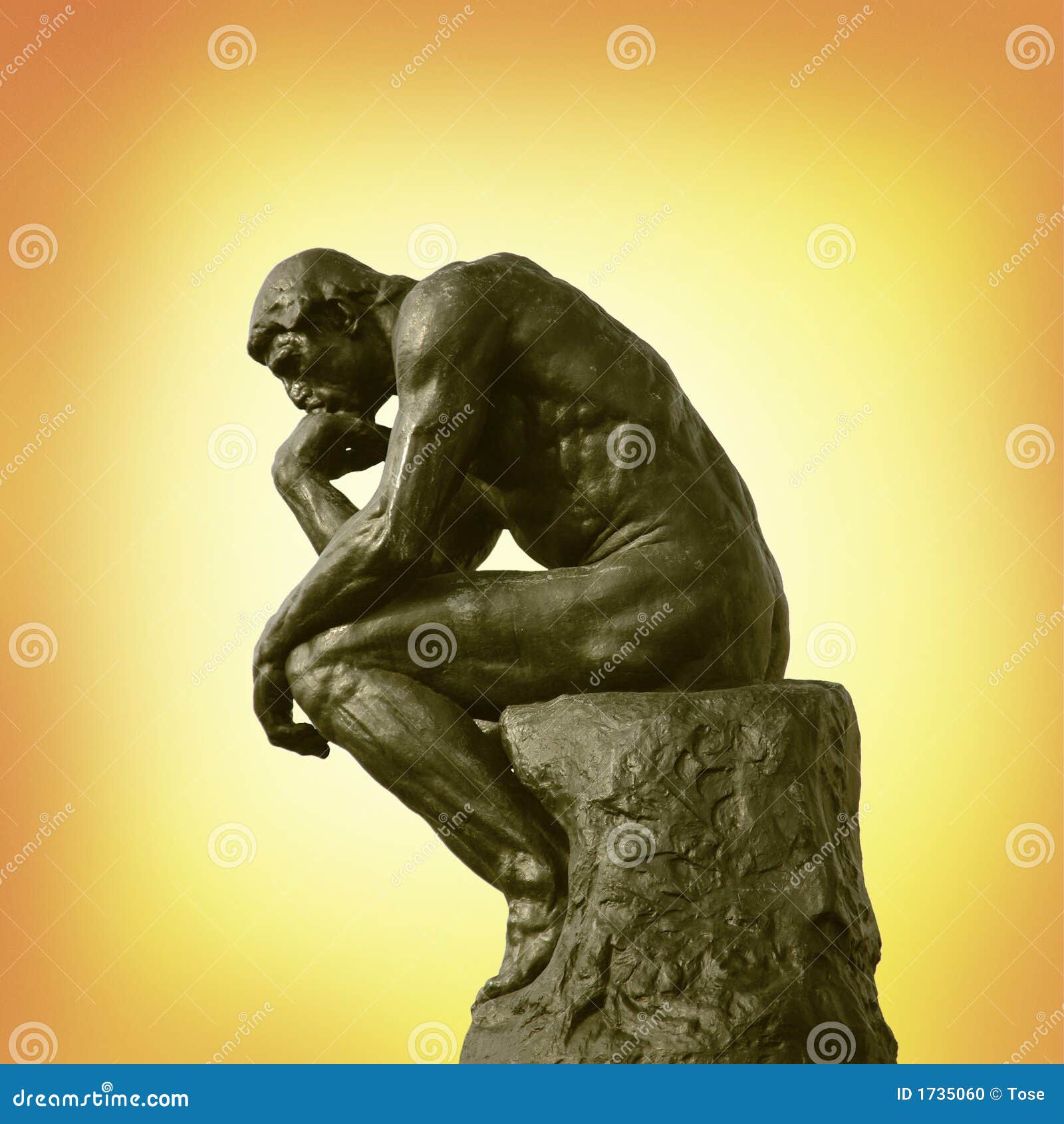 La statue de penseur image éditorial. Image du rampe, impressionisme ...