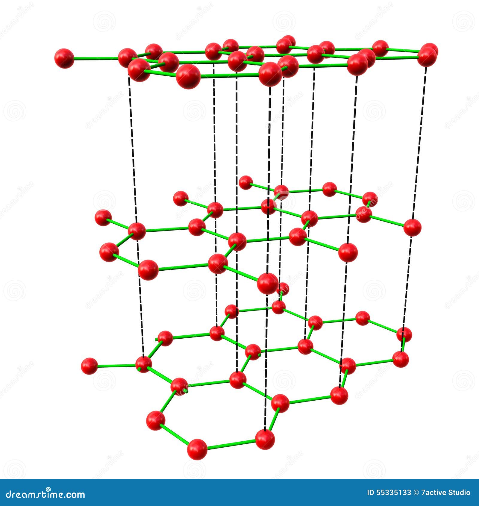 La structure du graphite illustration stock. Illustration du atome ...
