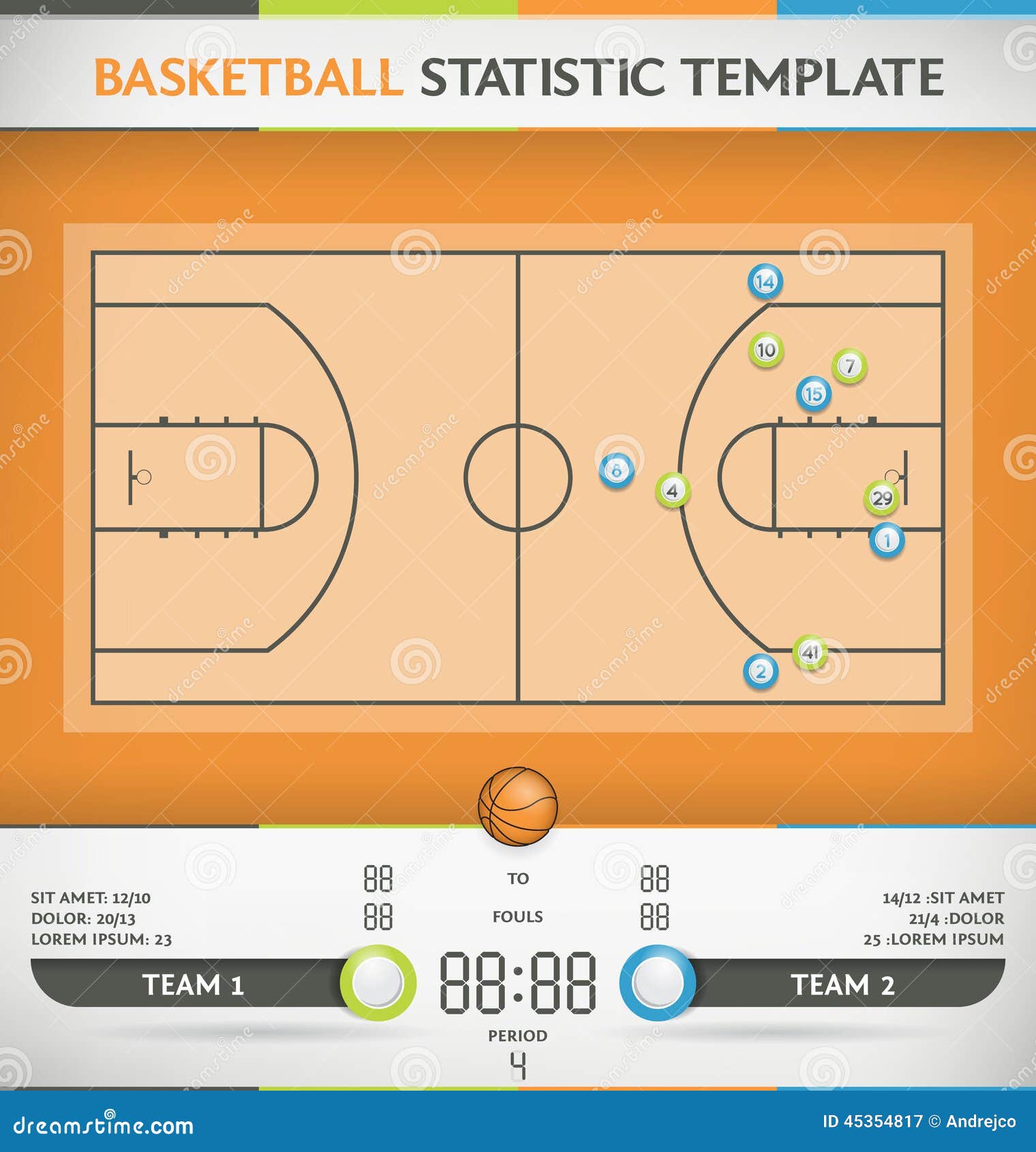 La tactique de basket-ball illustration de vecteur. Illustration du ...