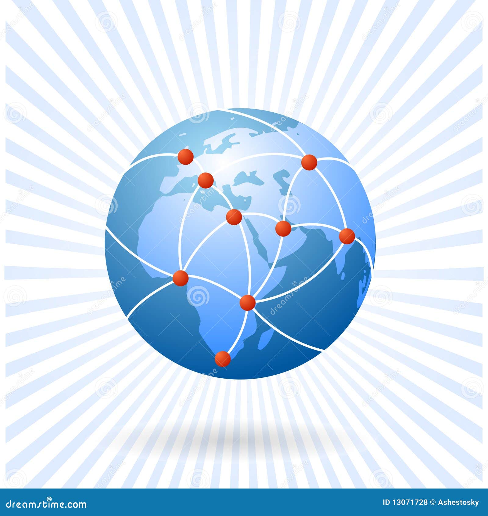 La terra come rete globale illustrazione vettoriale. Illustrazione di ...