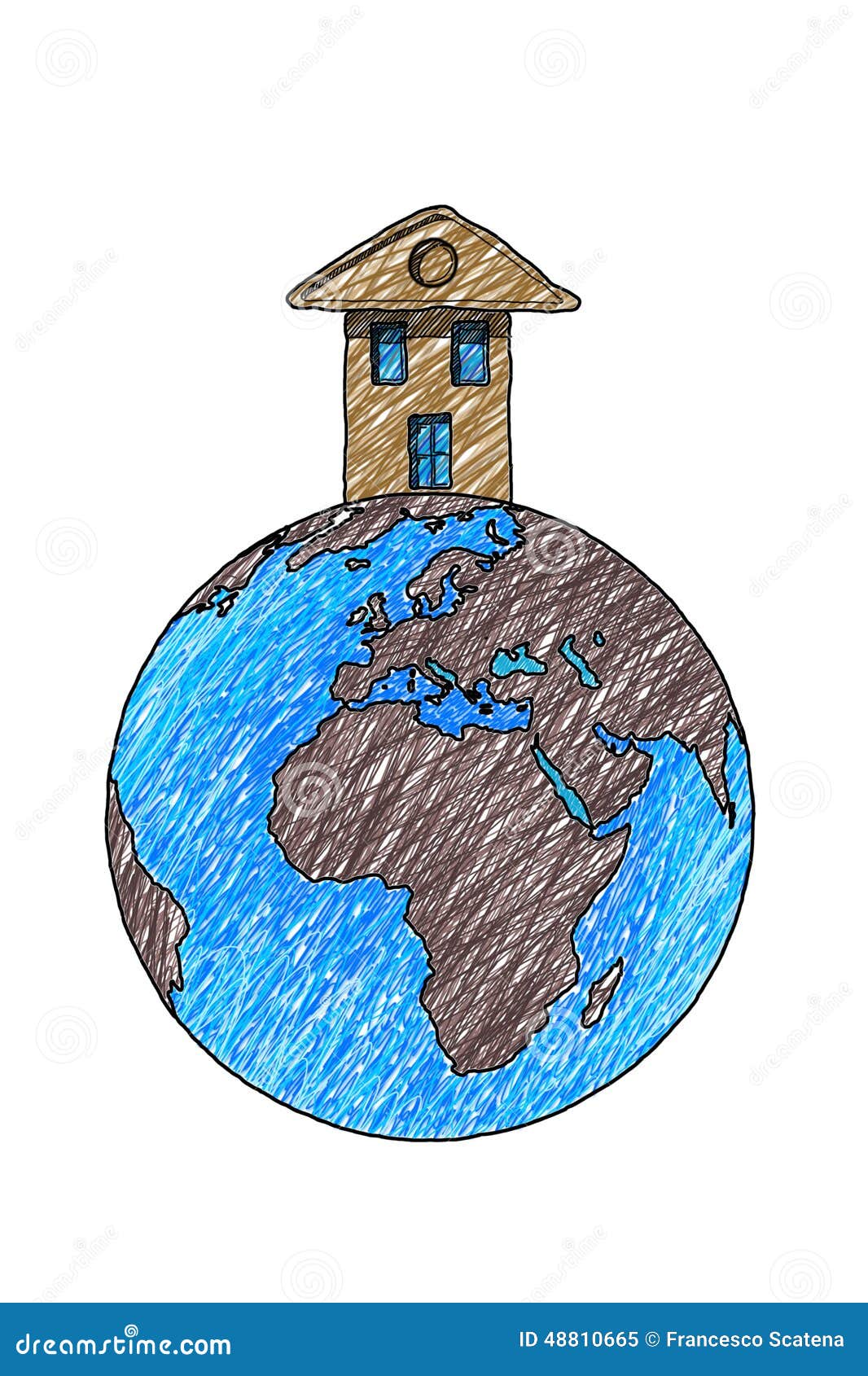 La Terre Est Notre Maison - Image De Concept Illustration Stock ...