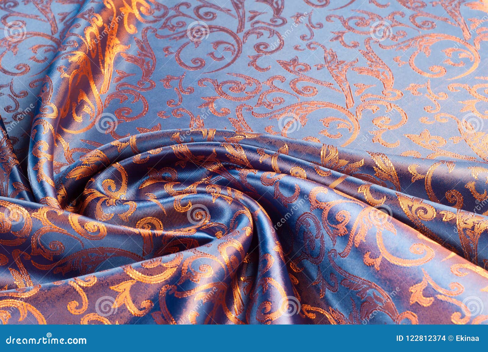 La Textura De La Tela De Seda Foto de archivo - Imagen de dorado, ropa ...